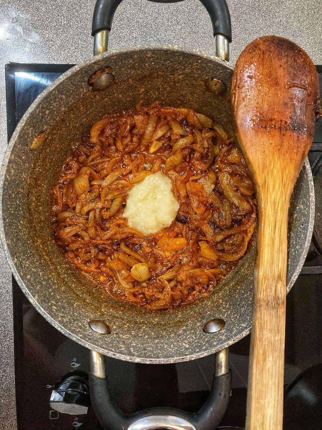 add ginger and garlic paste | Spice and Life