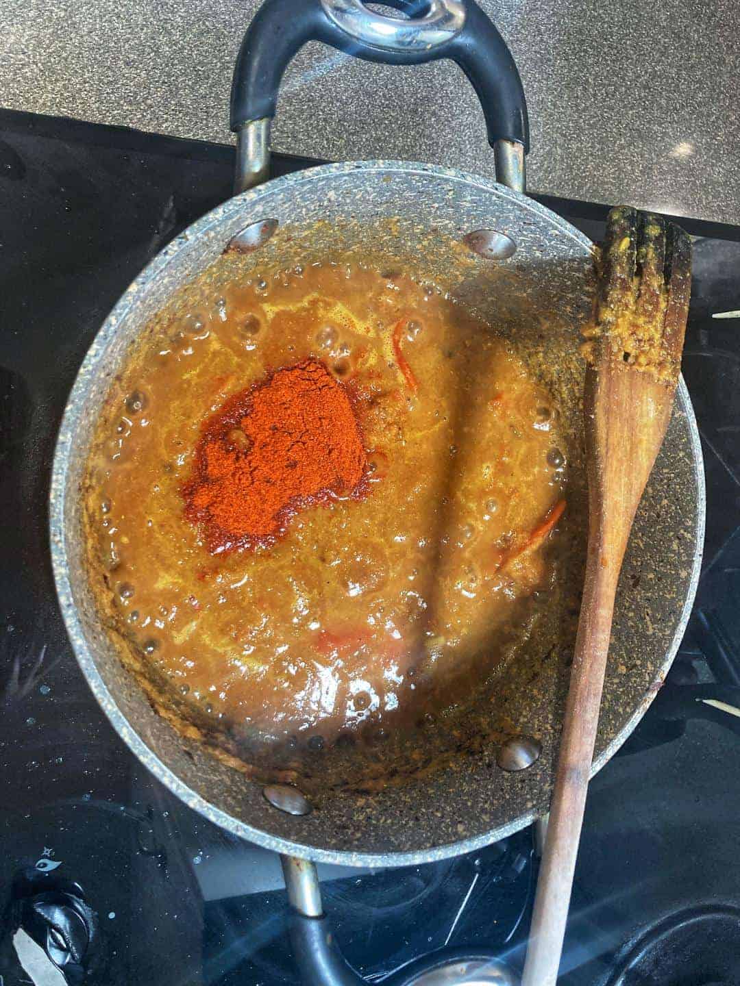 add water and chili powder | Spice and Life