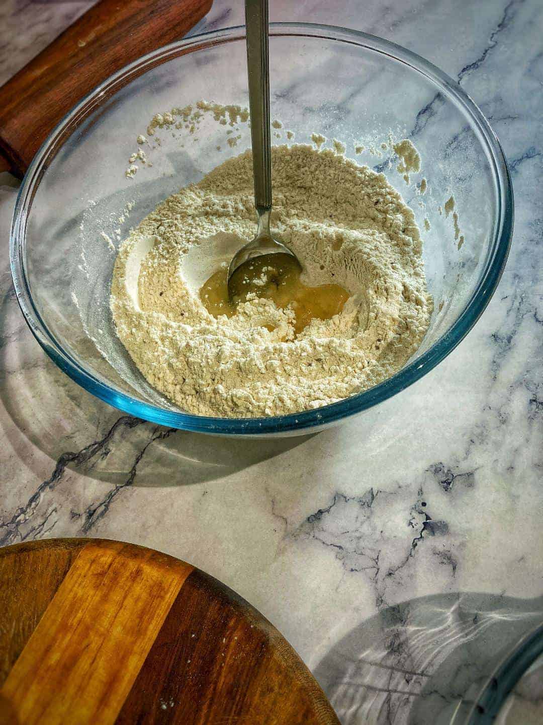 add oil to dry ingredients | Spice and Life