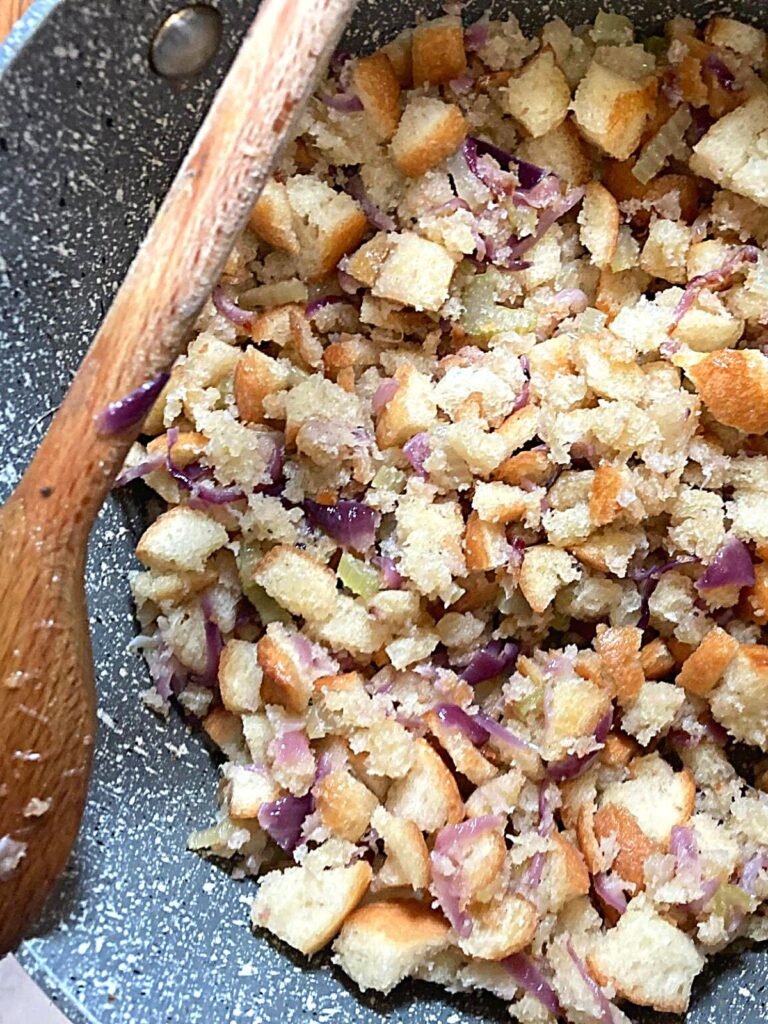 Easy Sage and Onion Stuffing Without Eggs | Spice and Life